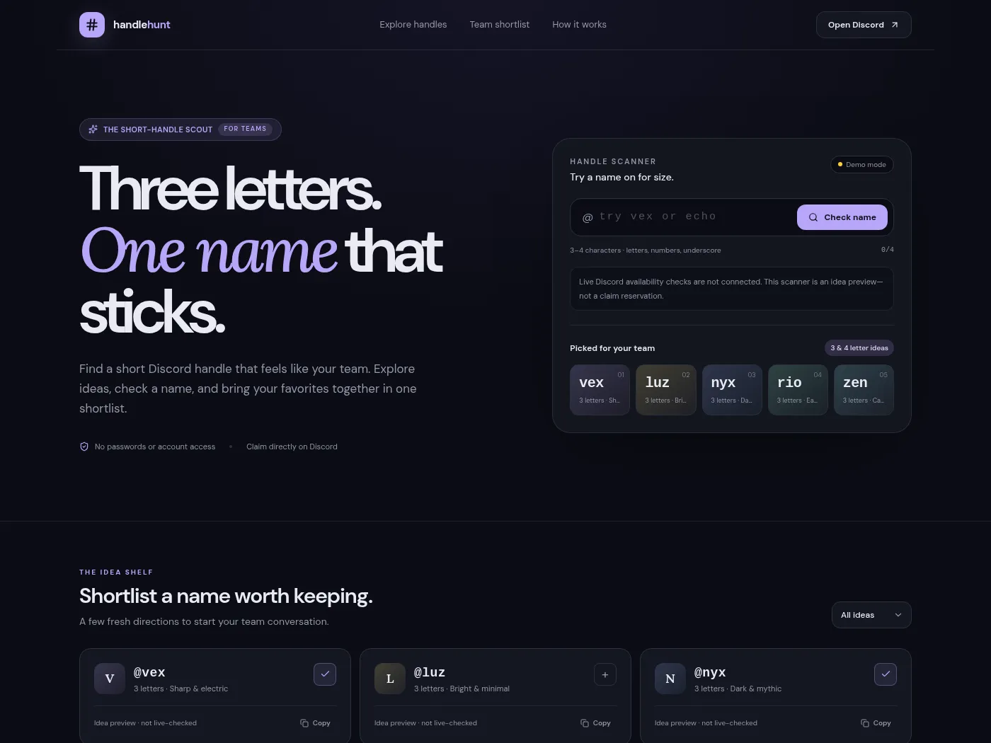 Discord Handle Hunter
