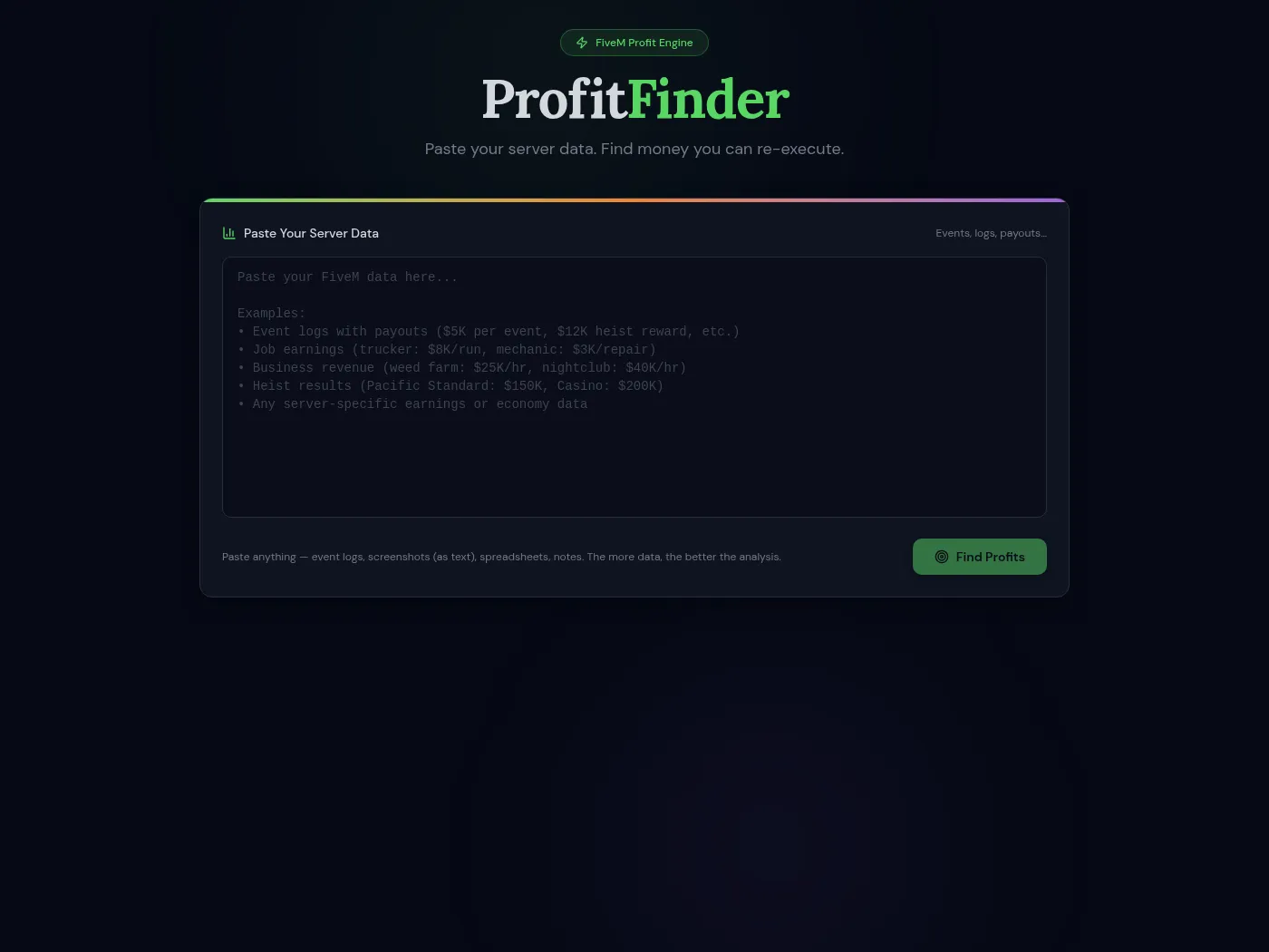 ProfitFinder Analyzer
