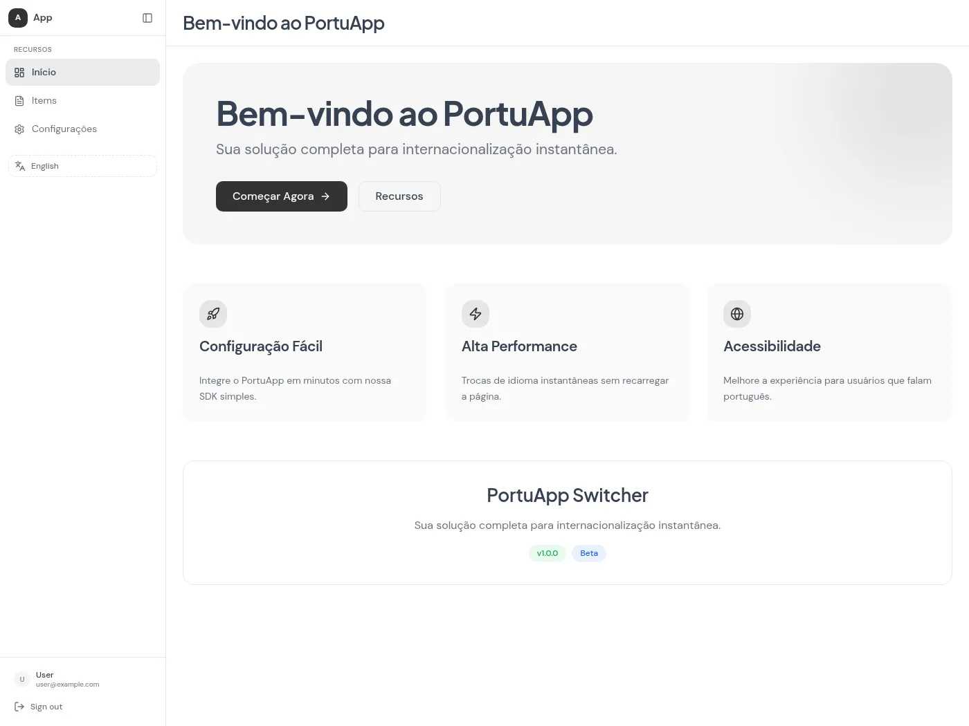 PortuApp Switcher