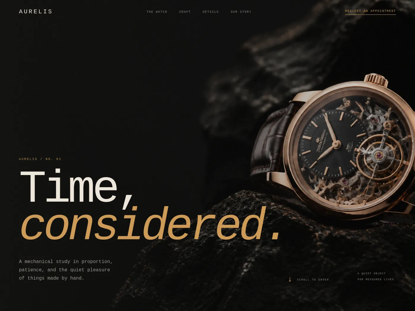Luxury Watch Editorial Page