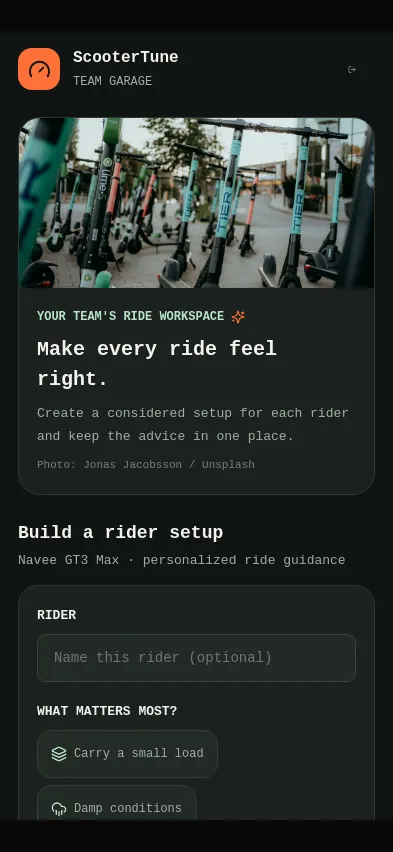 ScooterTune AI App