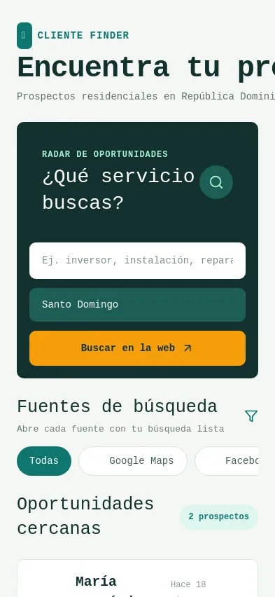 Cliente Finder RD