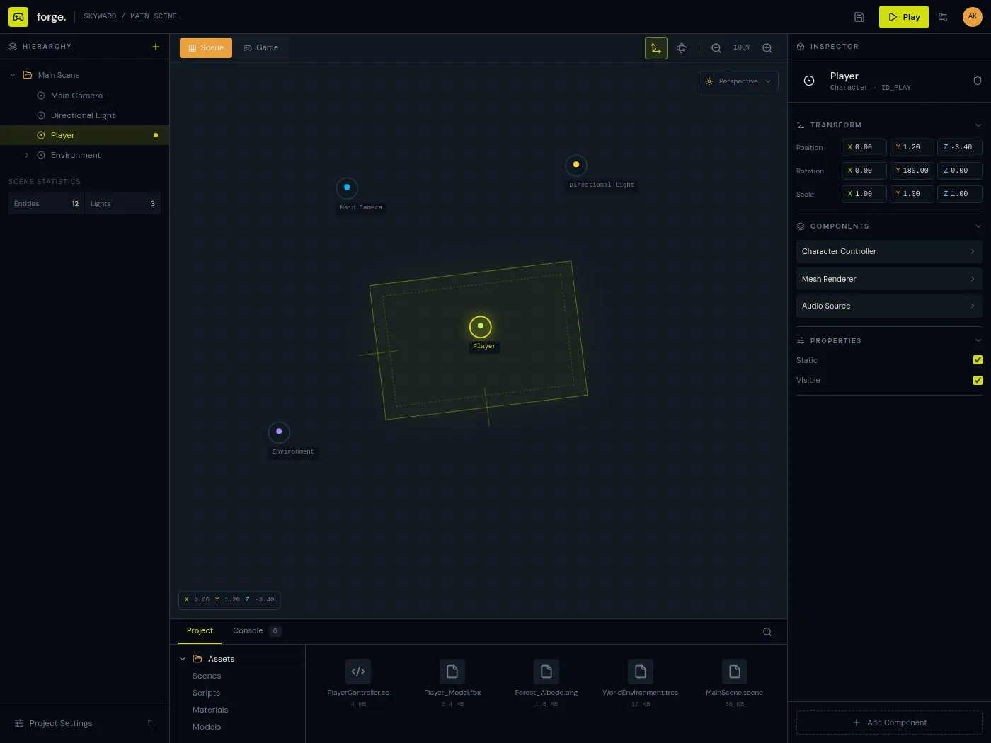 Game Engine Studio UI