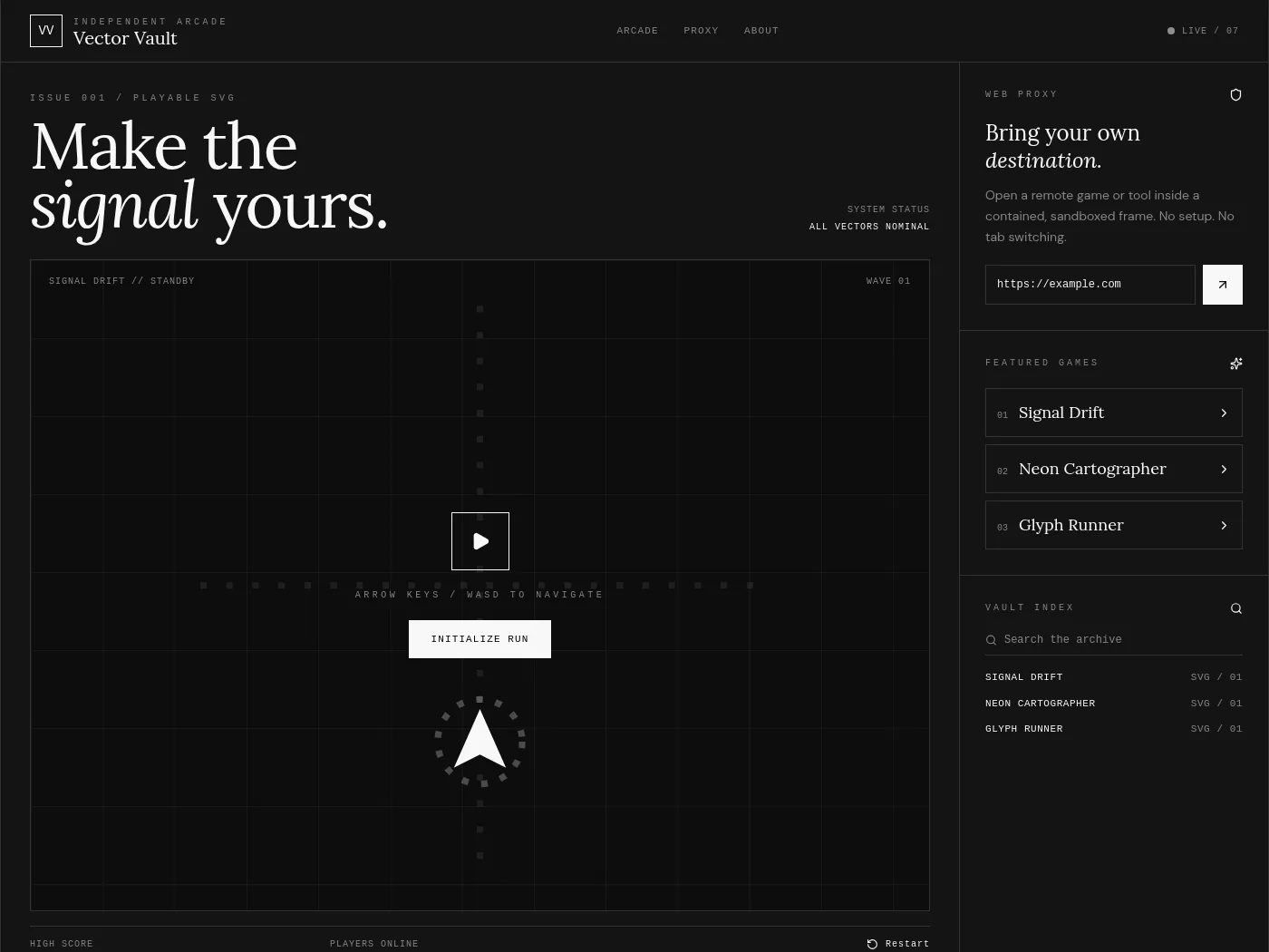 SVG Game Portal