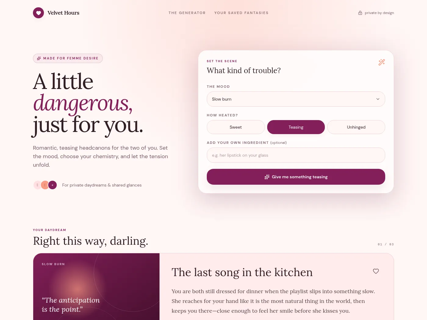 Sapphic Fantasy Generator