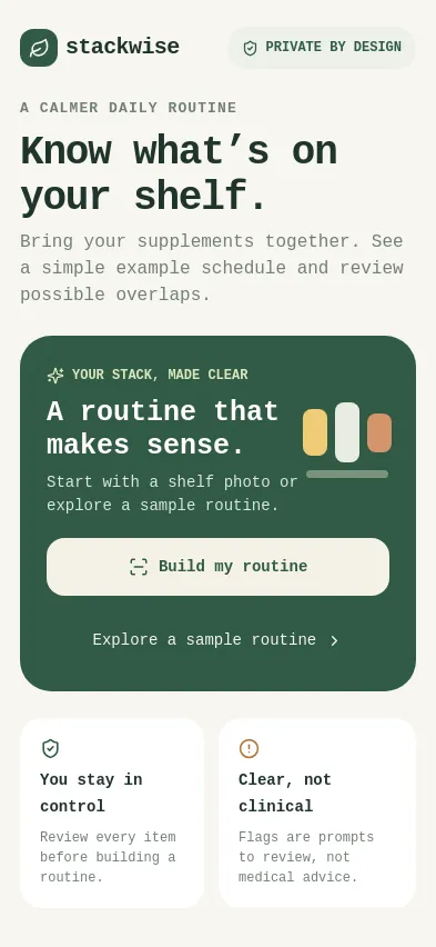 StackWise Mobile