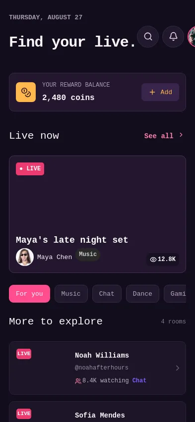 StreamRewards Live