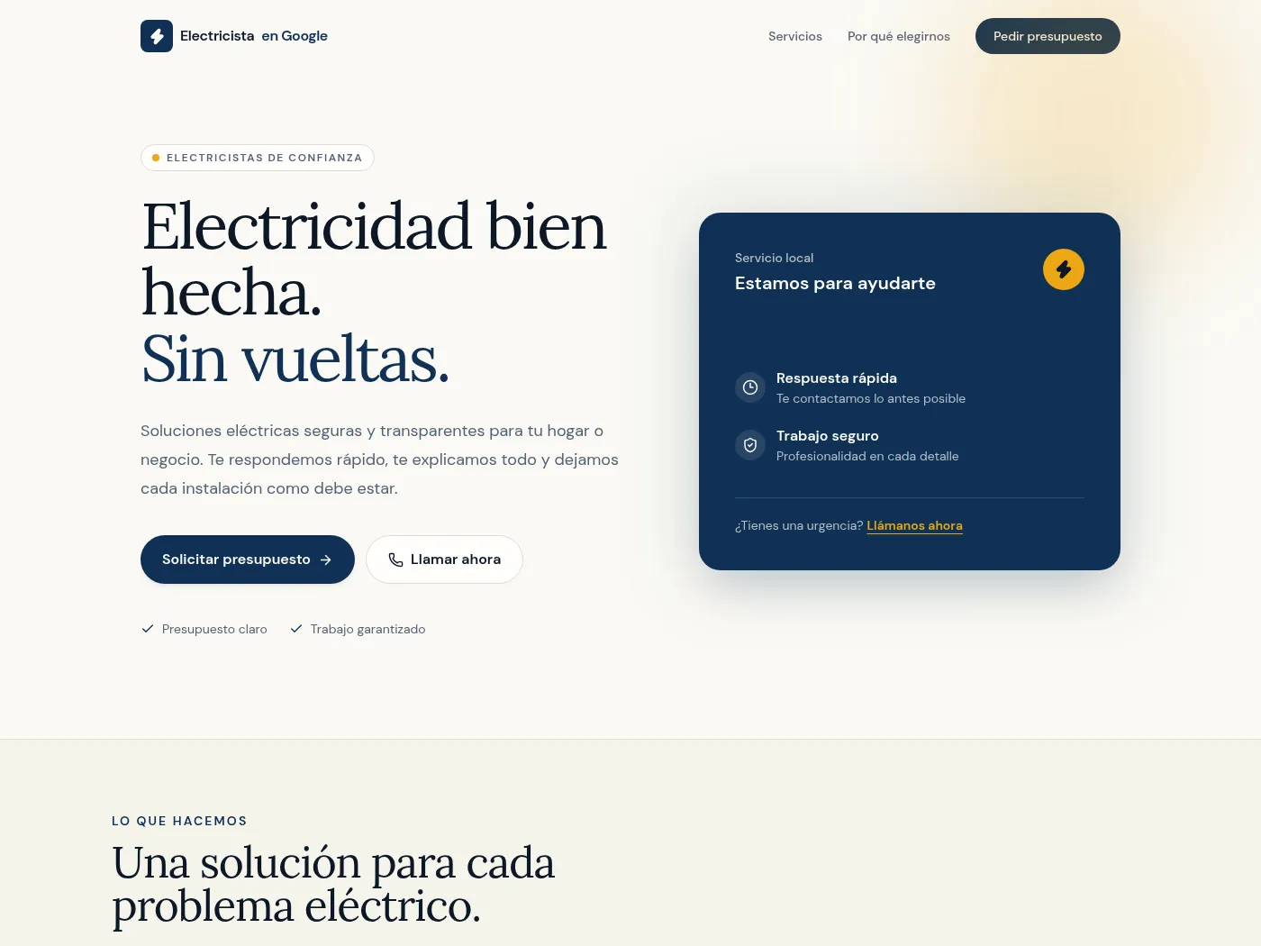 Electricista en Google