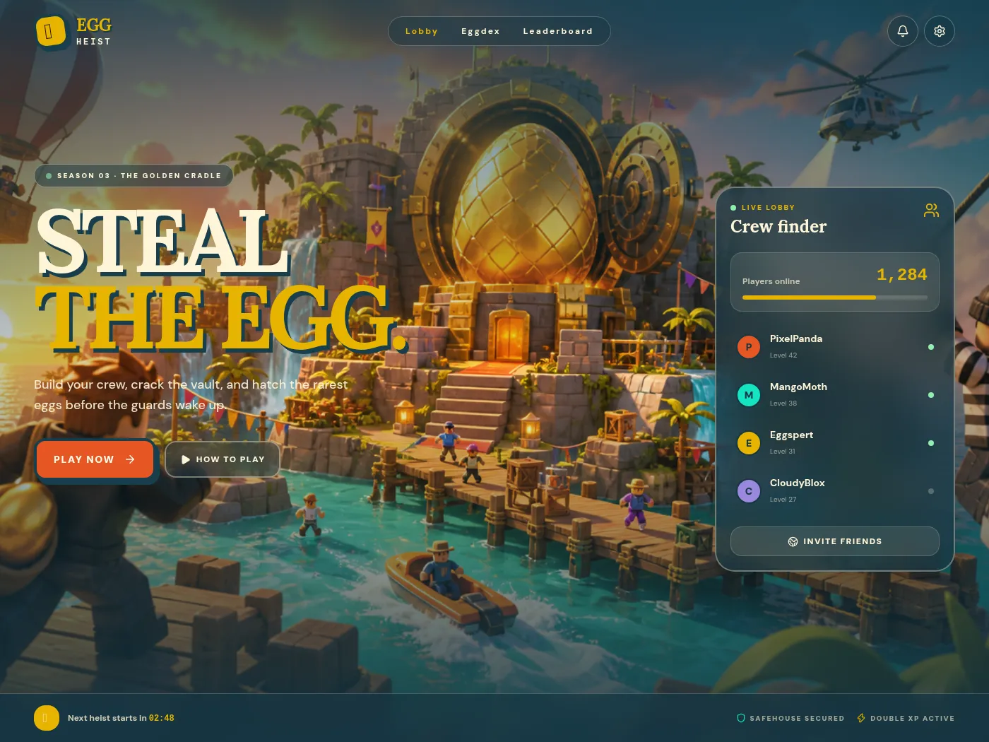 Egg Heist Game Lobby