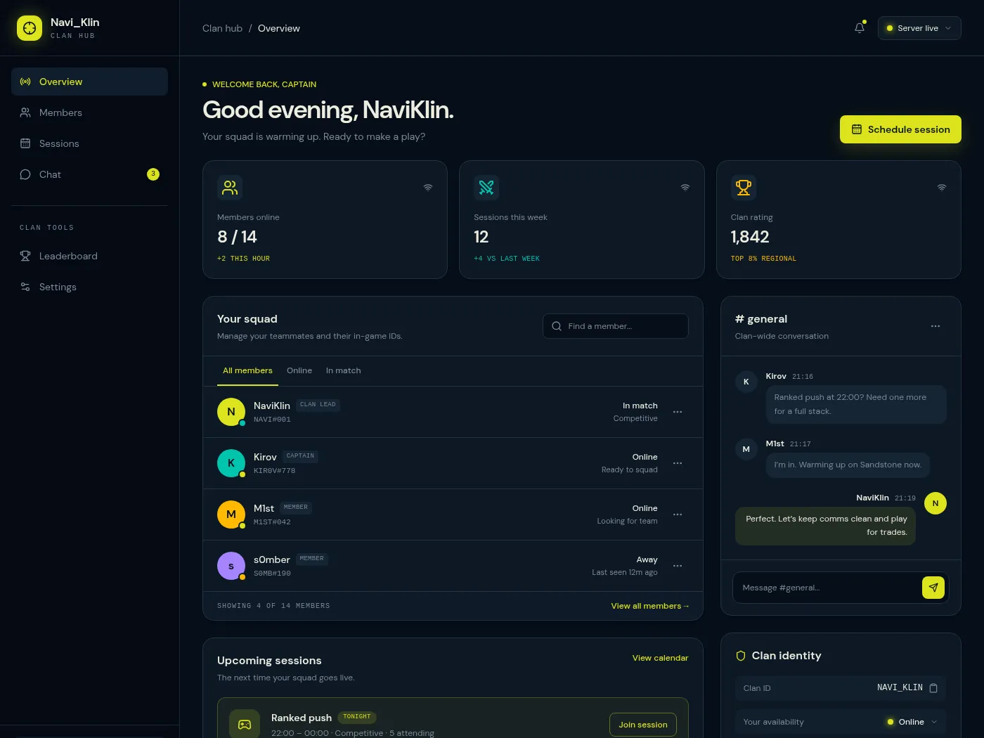 Navi_Klin Clan Hub