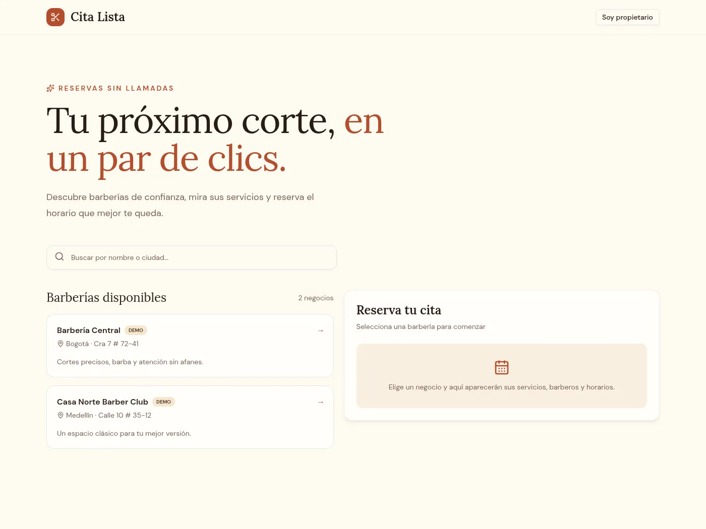 Reserva Barbería SaaS