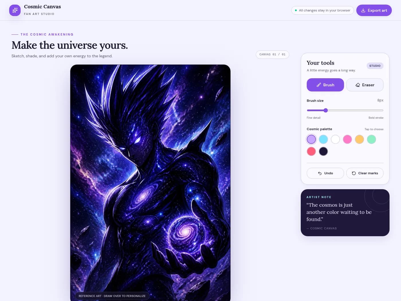 Cosmic Garou Canvas