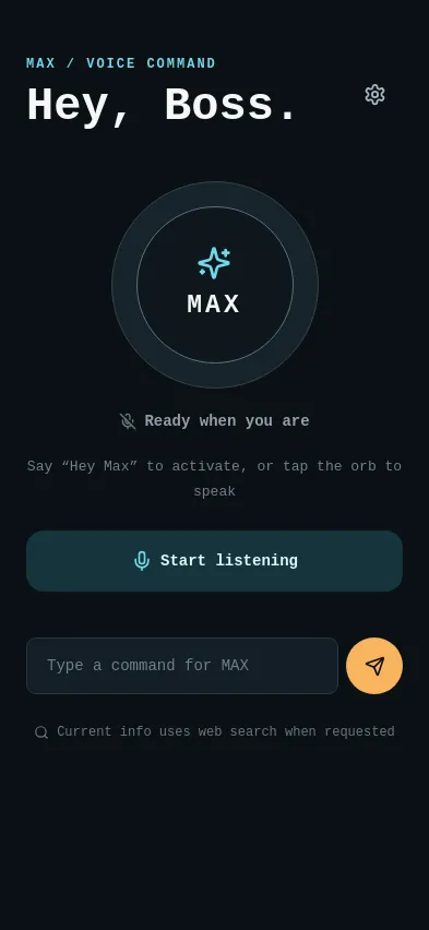 MAX Voice Assistant