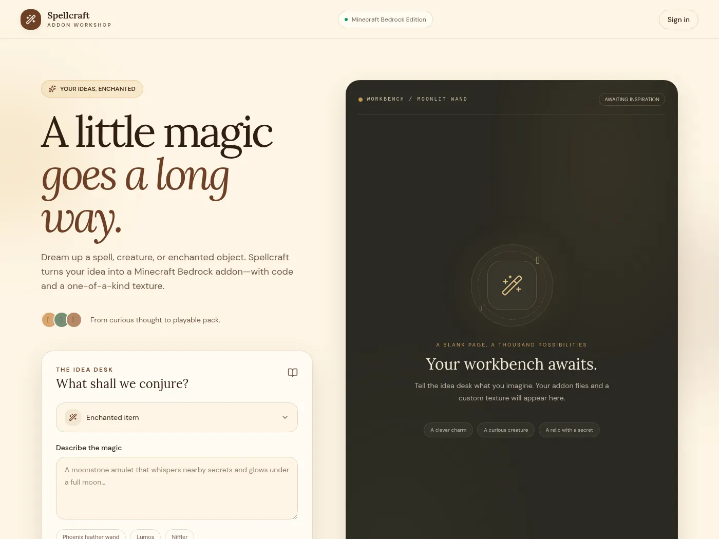 Wizarding Addon Creator