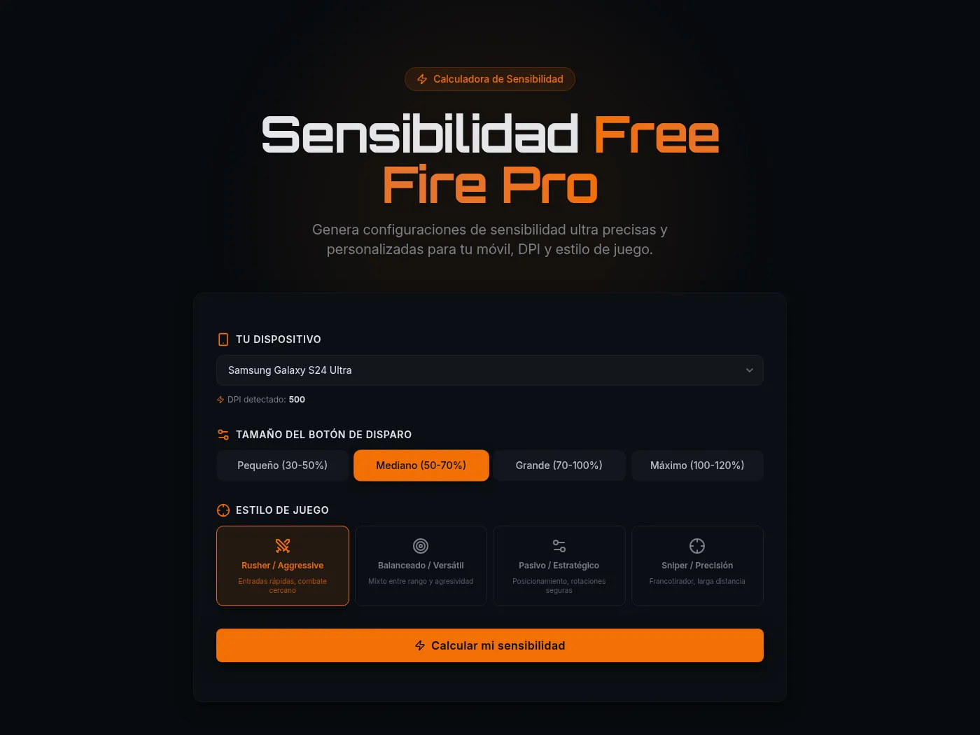 Sensibilidad Free Fire Pro