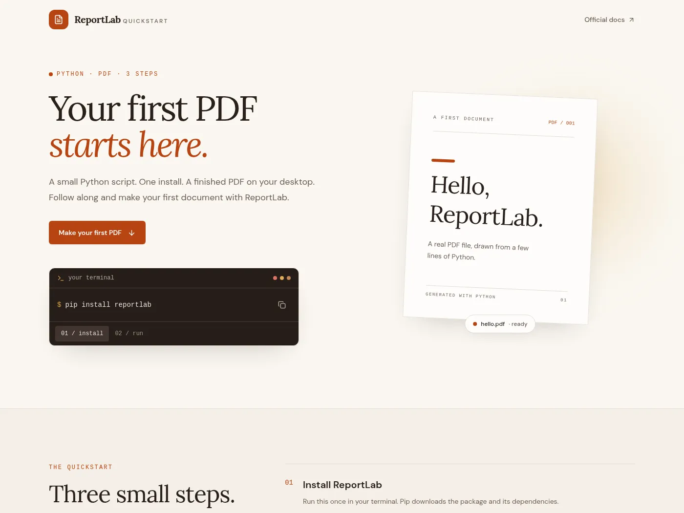 ReportLab Starter Demo