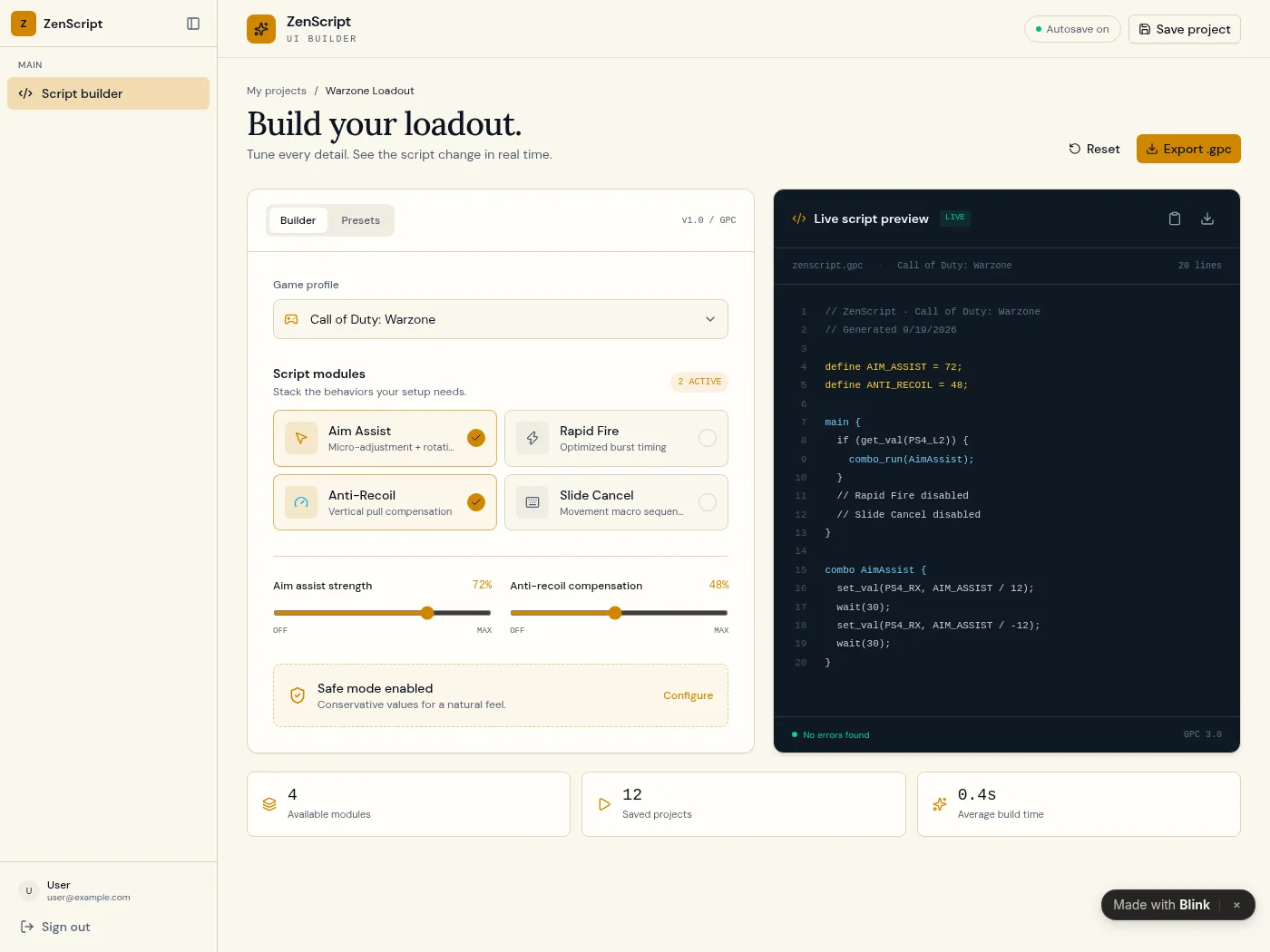ZenScript UI Builder