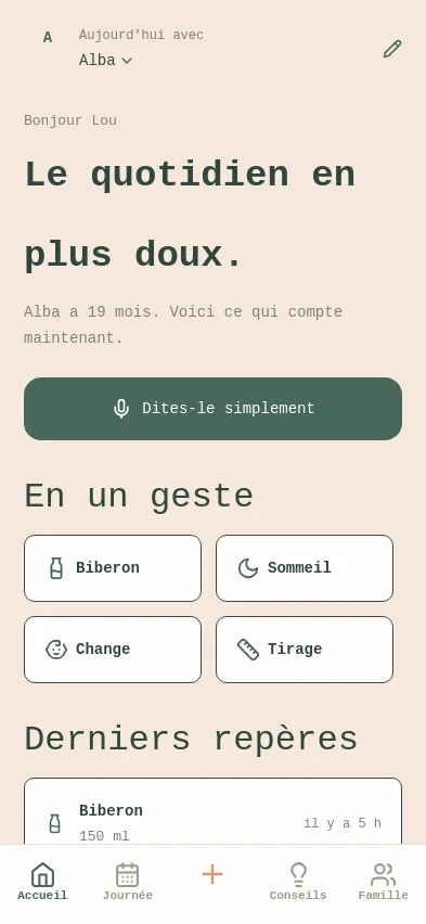 Lalha Baby Daily Tracker