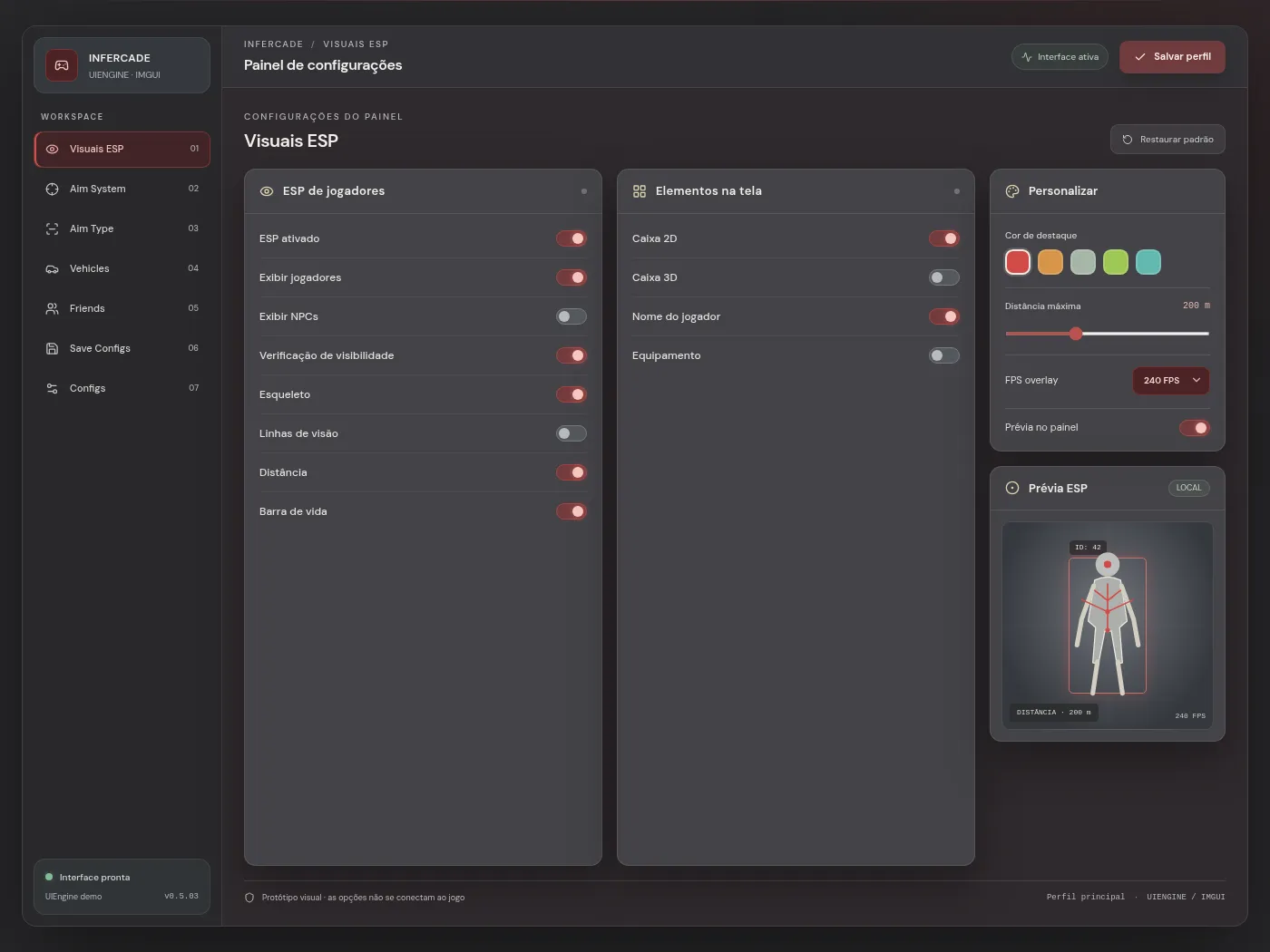 Infercade UI Dashboard