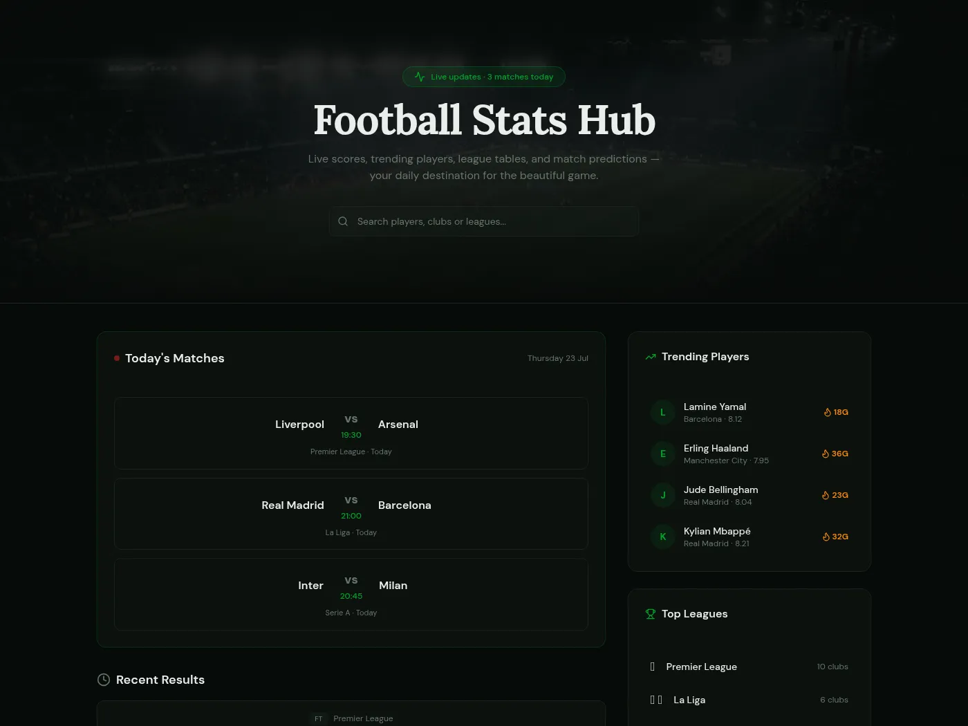 Football Stats Hub