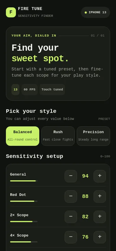 Freefire Sensitivity Finder