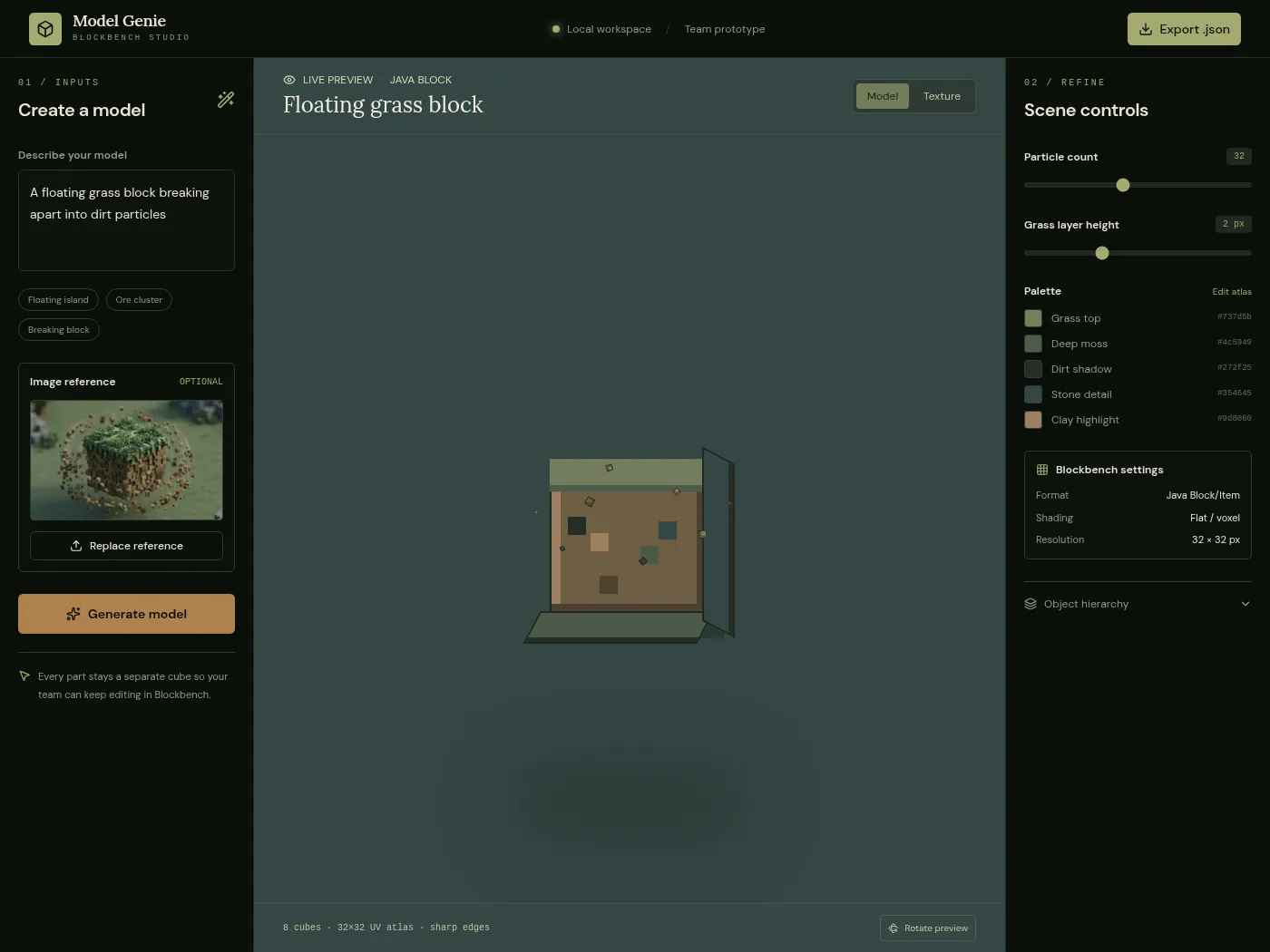 Blockbench Model Genie
