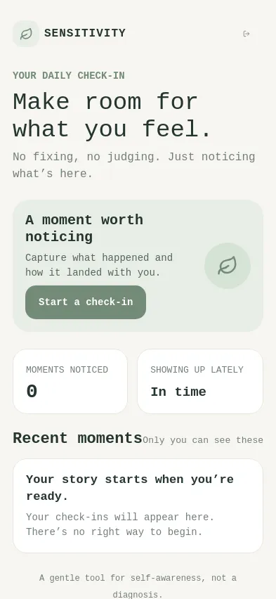 Sensitivity Tracker