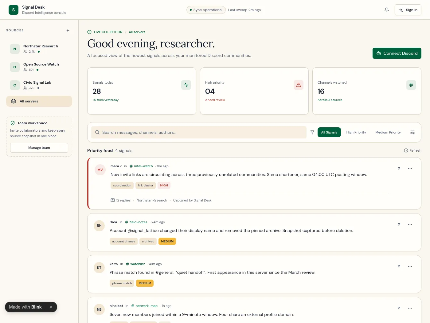 OSINT Discord Aggregator