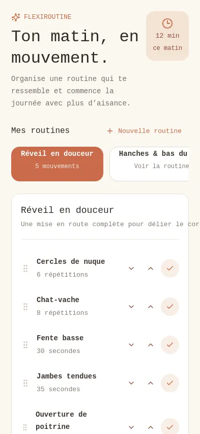 FlexiRoutine Organizer
