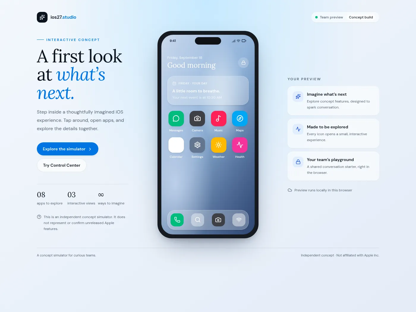 iOS 27 Web Simulator