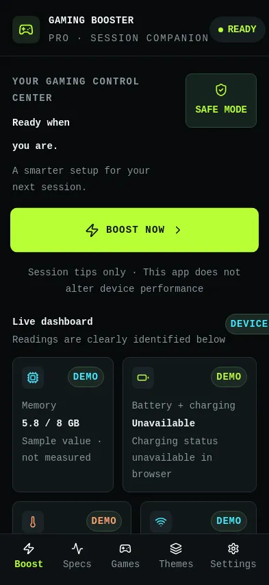 Gaming Booster Pro