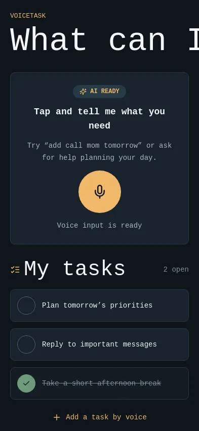 VoiceTask AI Assistant