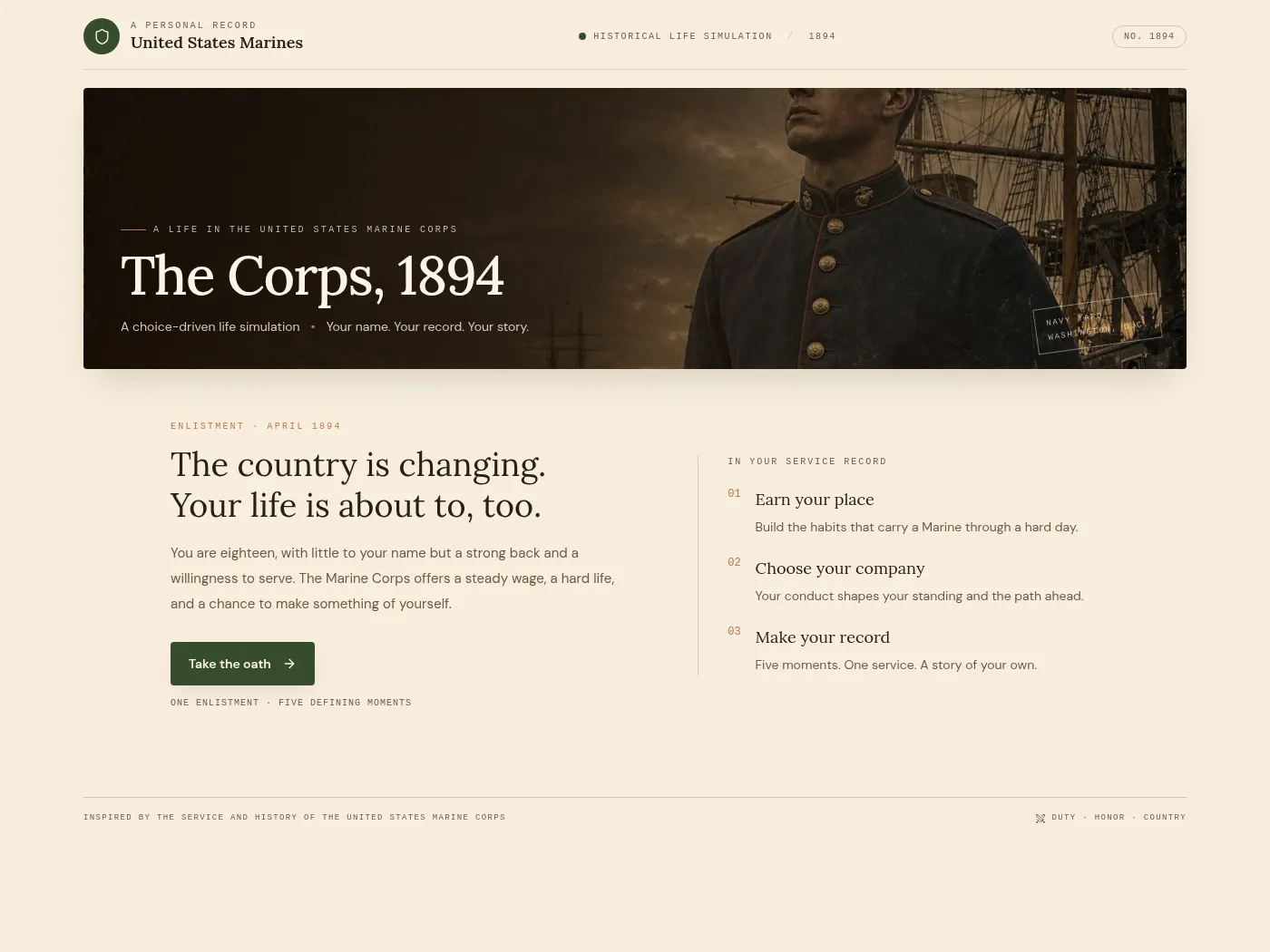 USMC 1890s Life Sim