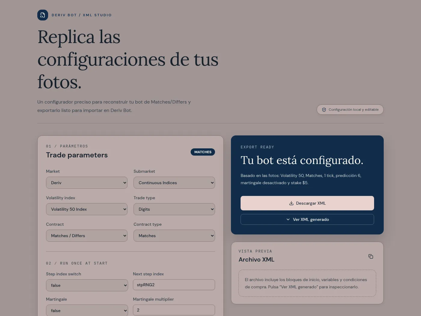 XML Bot Configurator