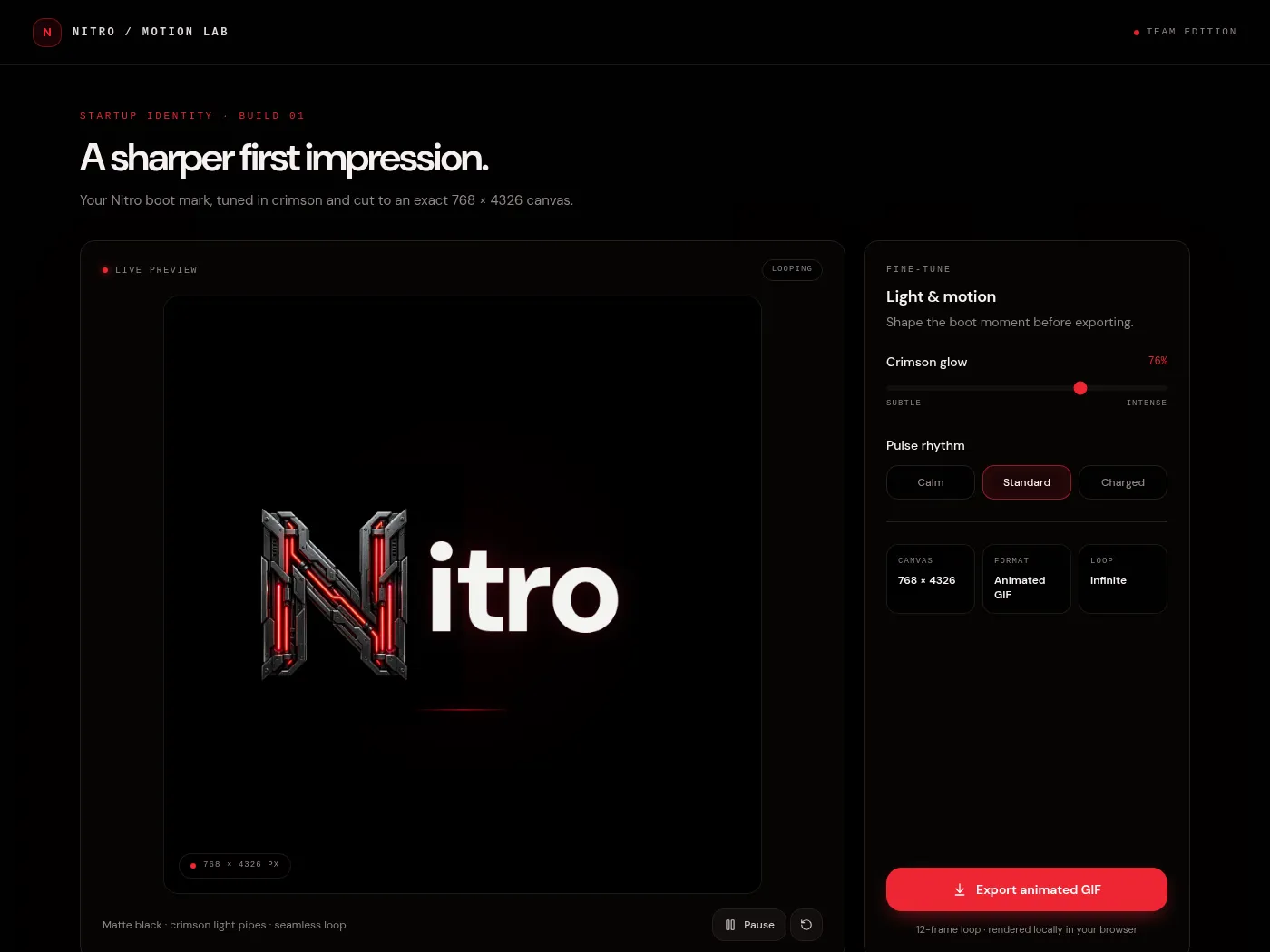 Nitro Boot Animation