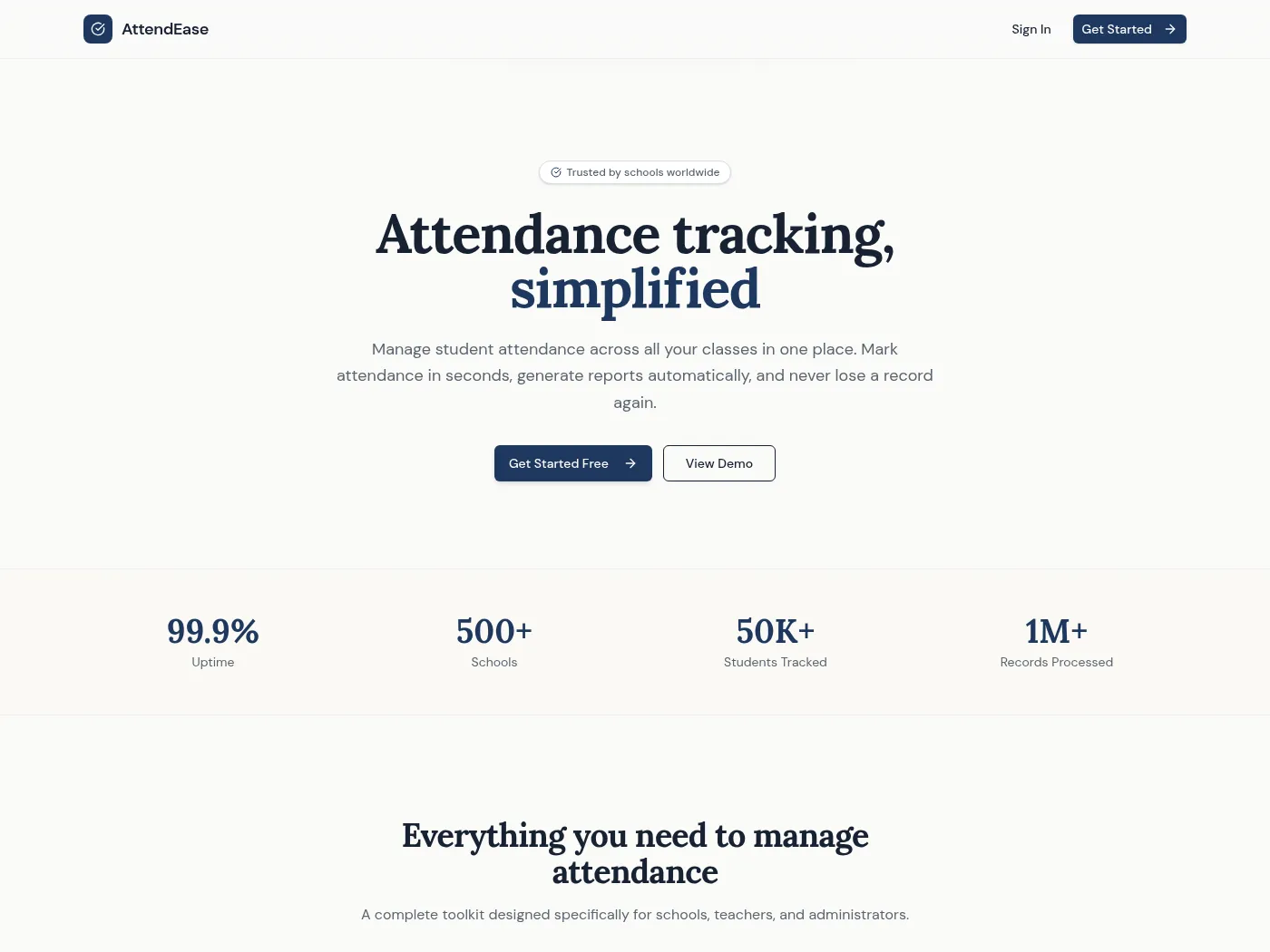 Attendance School Portal