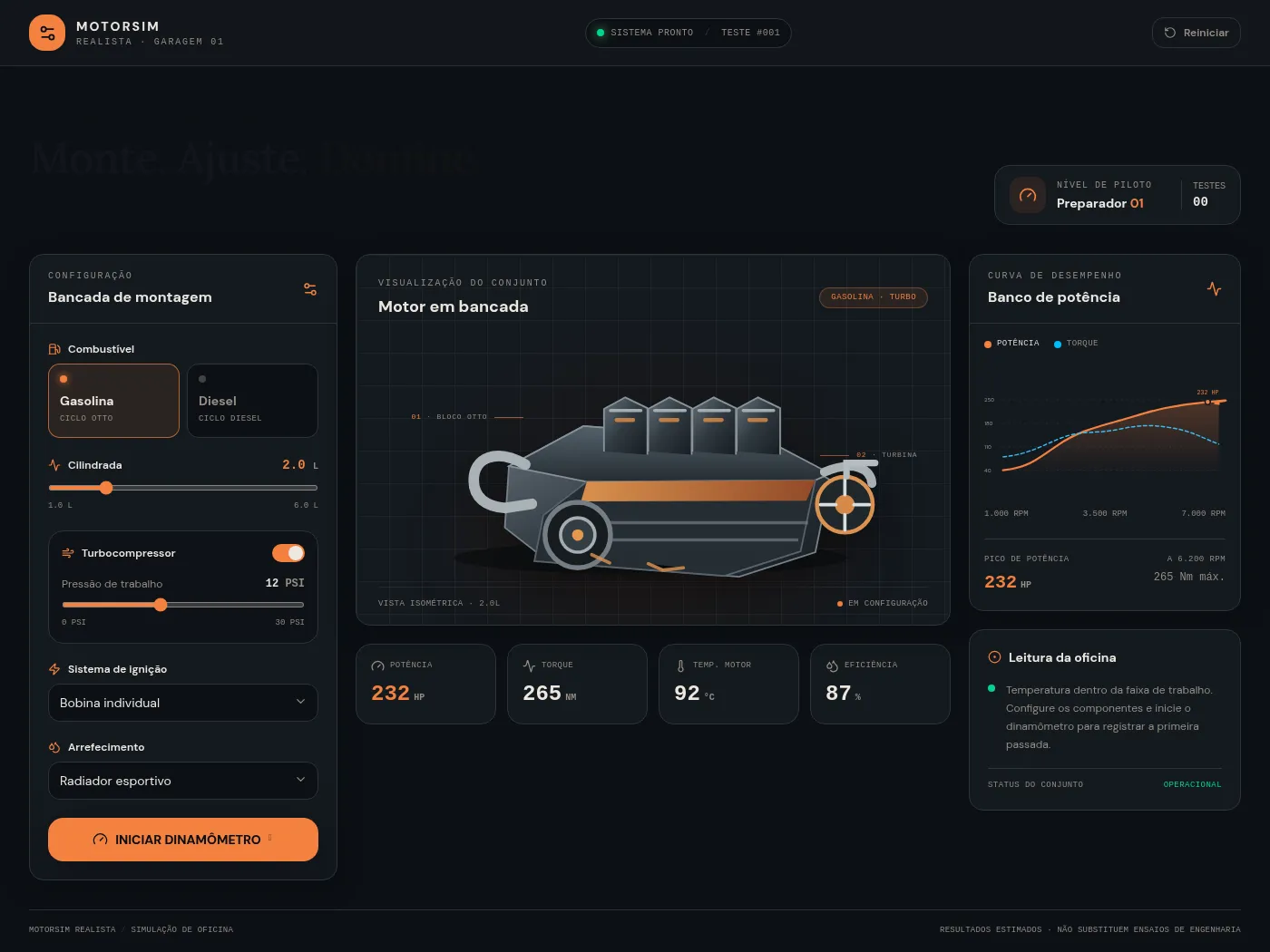 MotorSim Realista