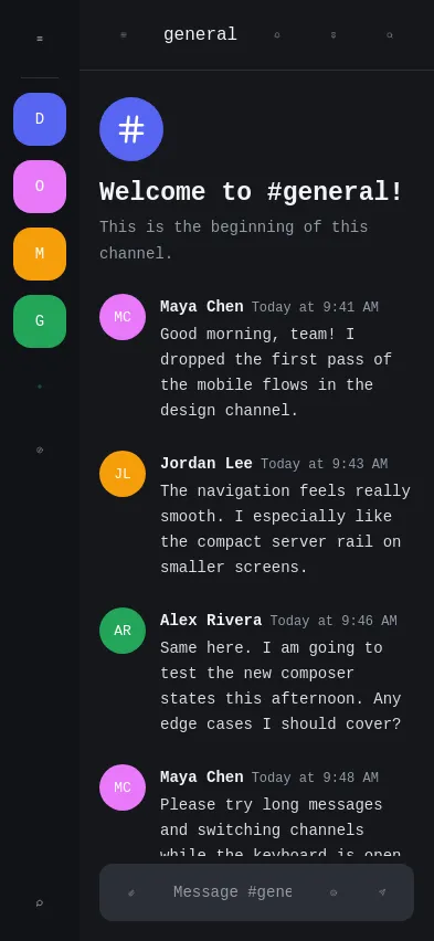 Discord Mobile UI Kit