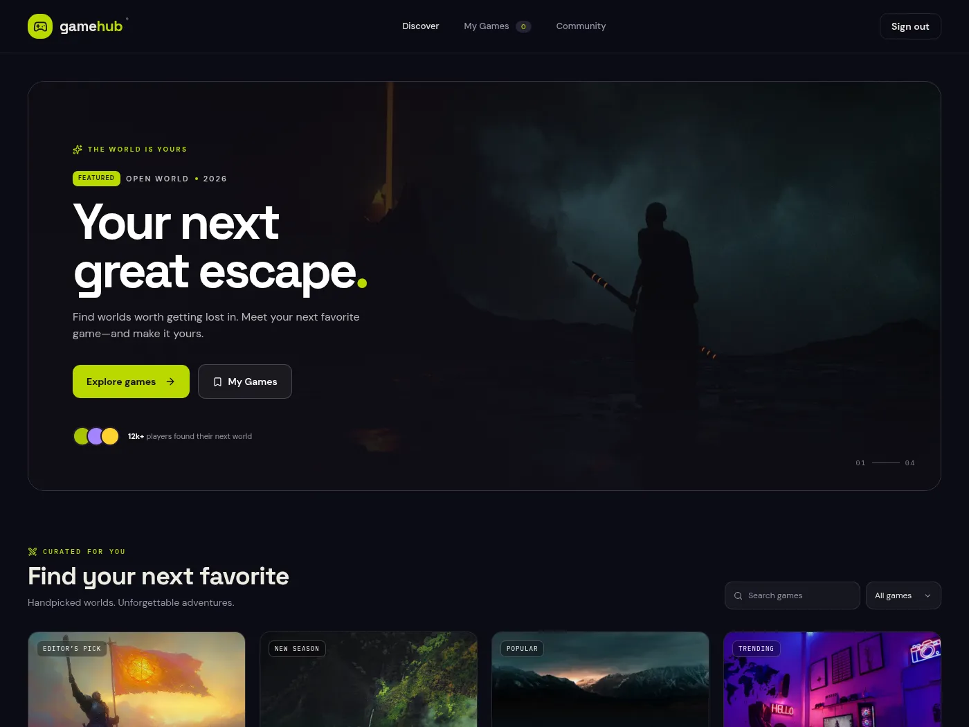 GameHub Redesign