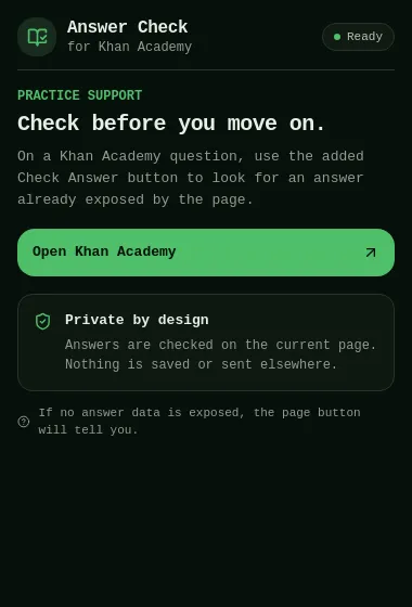 Khan Answer Reveal Extension