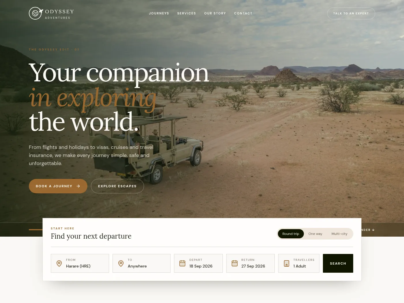 Odyssey Adventures Website