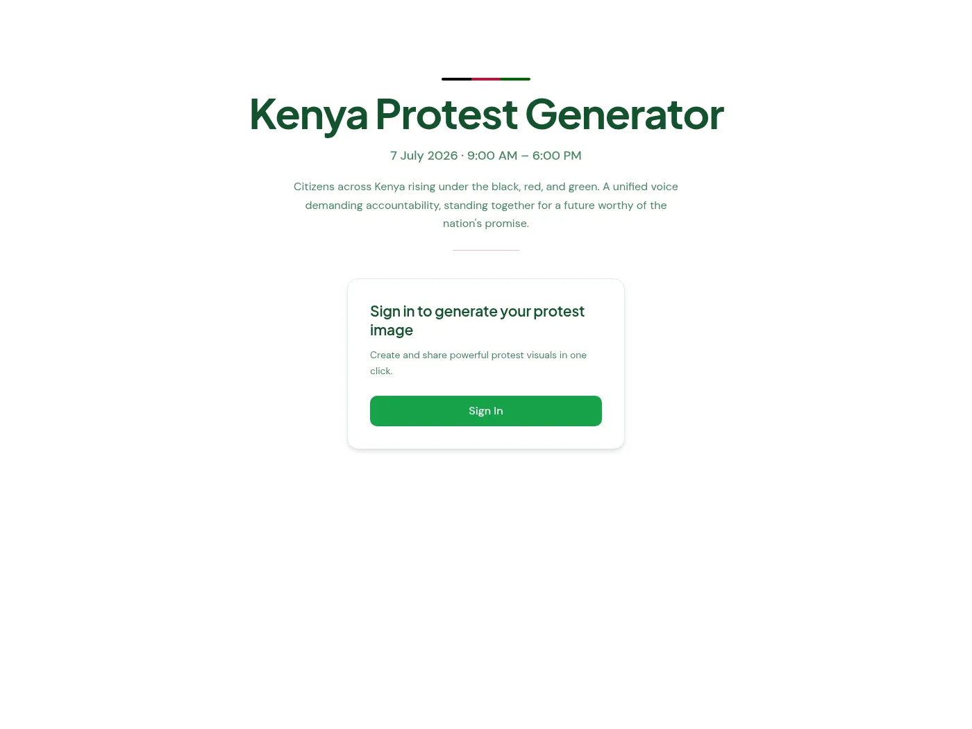 Kenya Protest Generator
