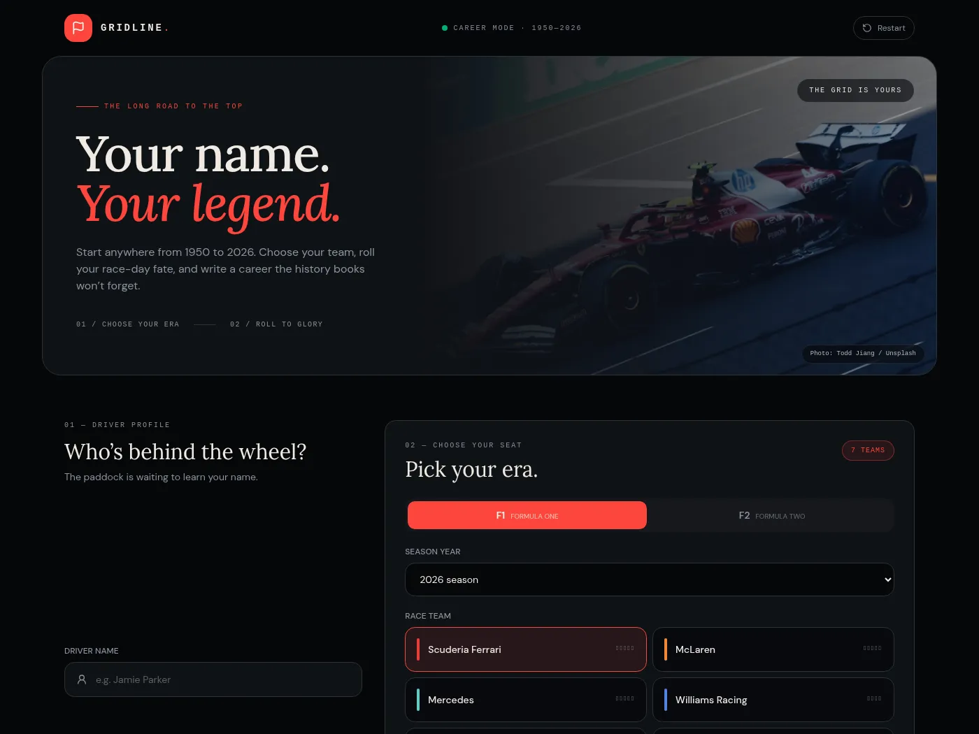 F1 Career Simulator