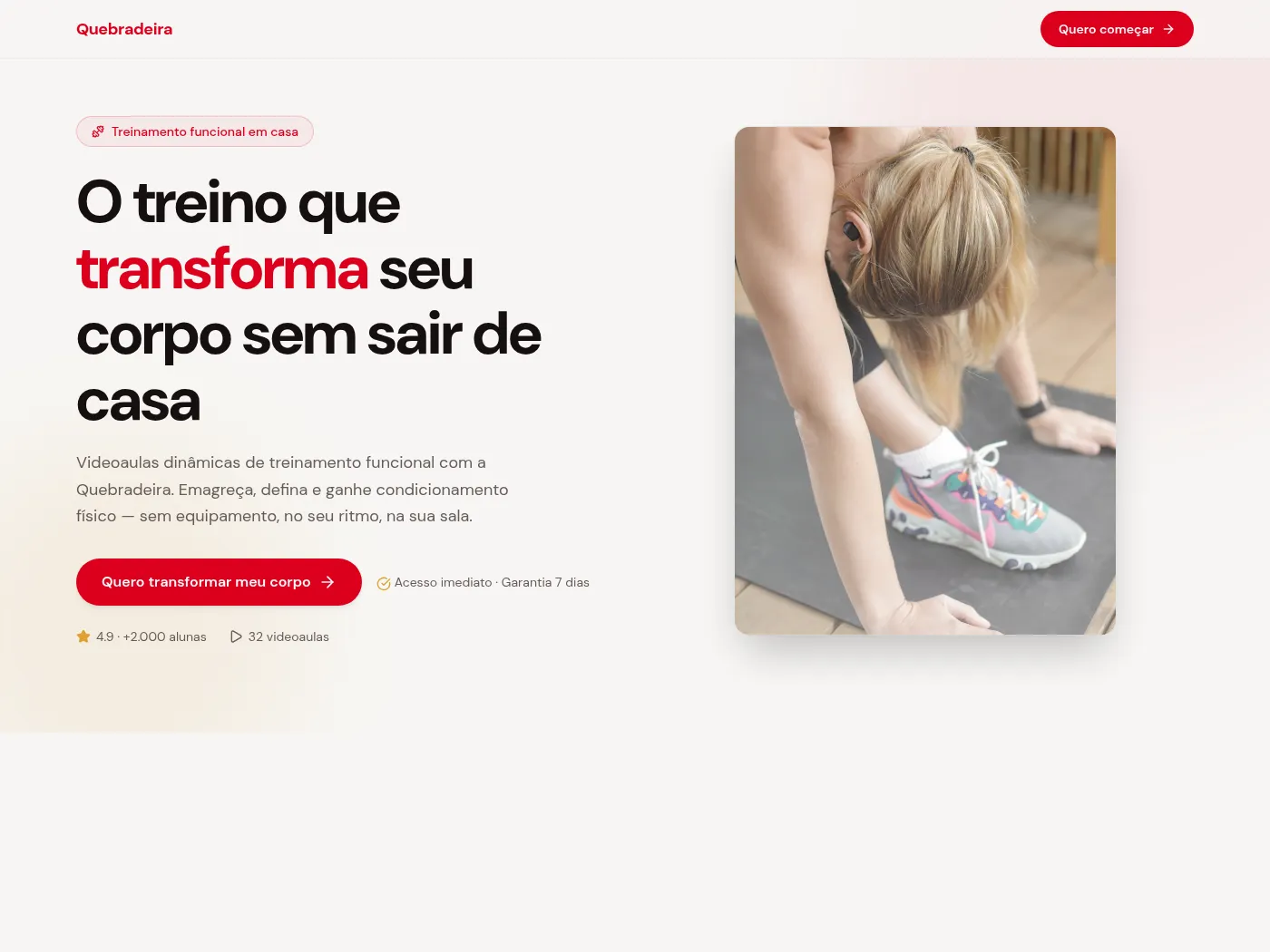 Treine em Casa Funnel