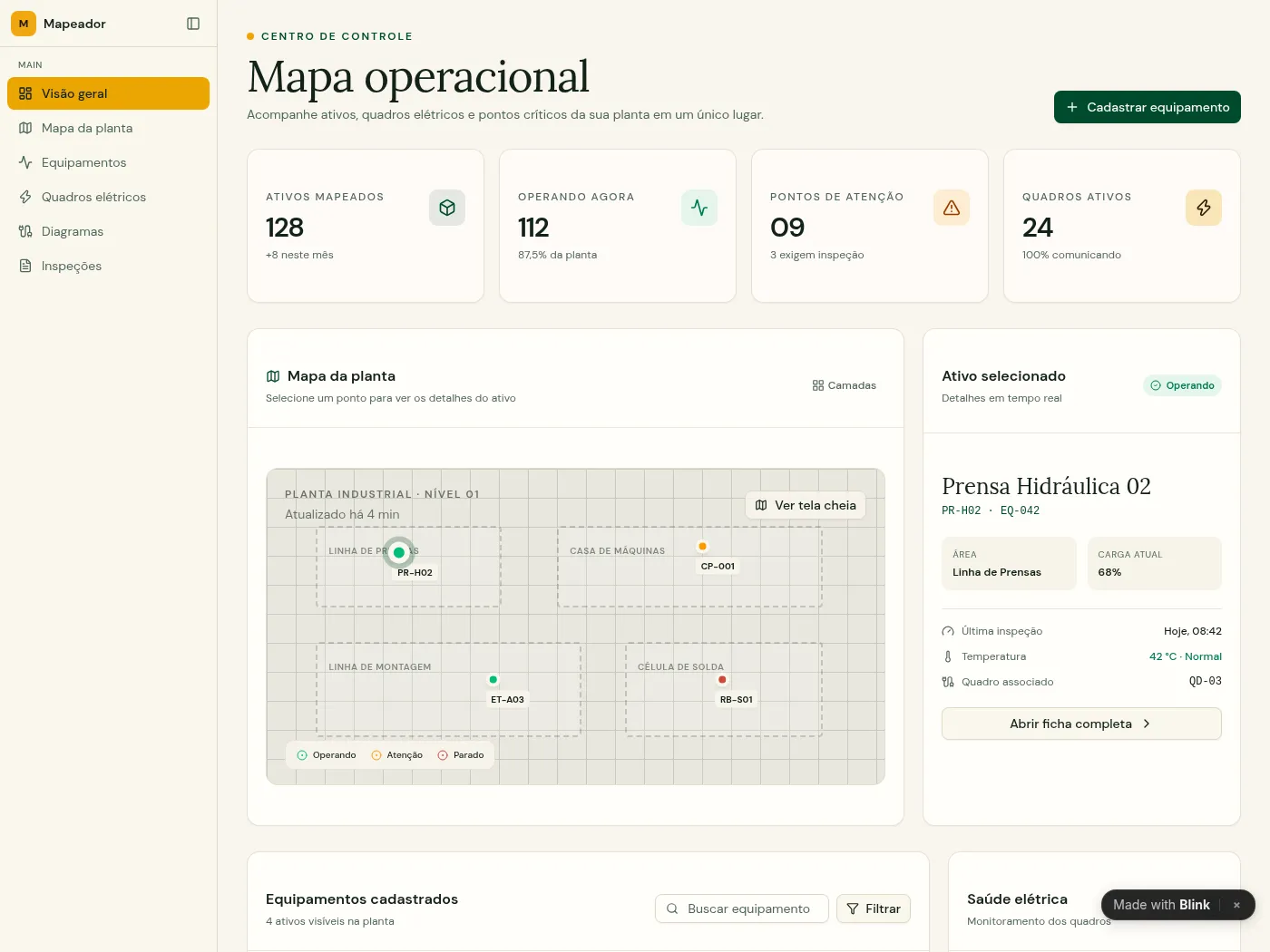 Mapeador de Maquinário