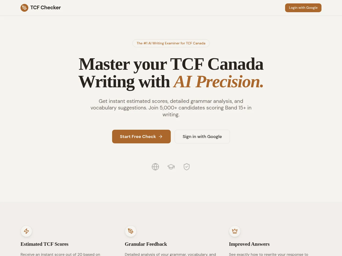 TCF Score Checker
