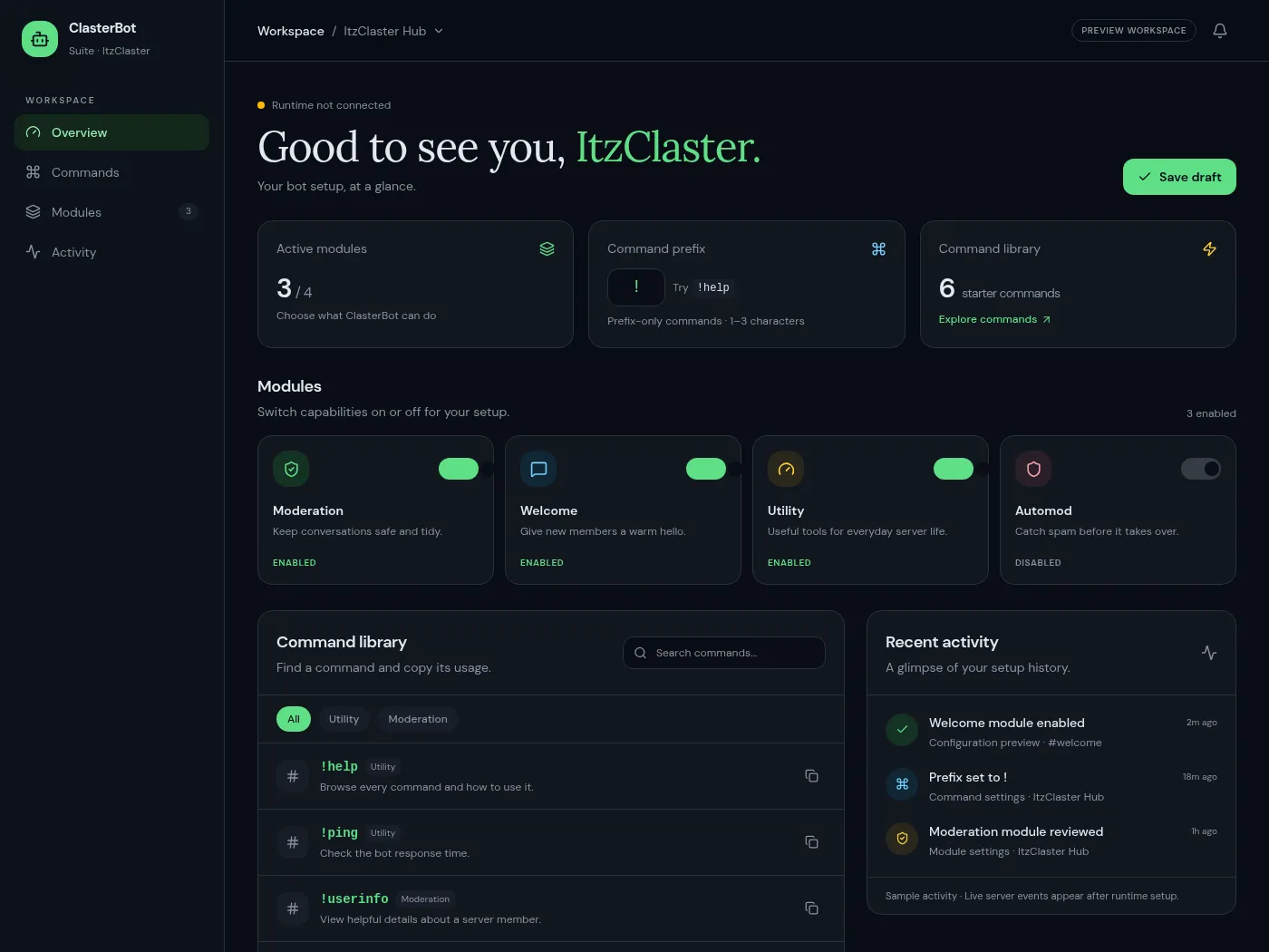 ClasterBot Suite