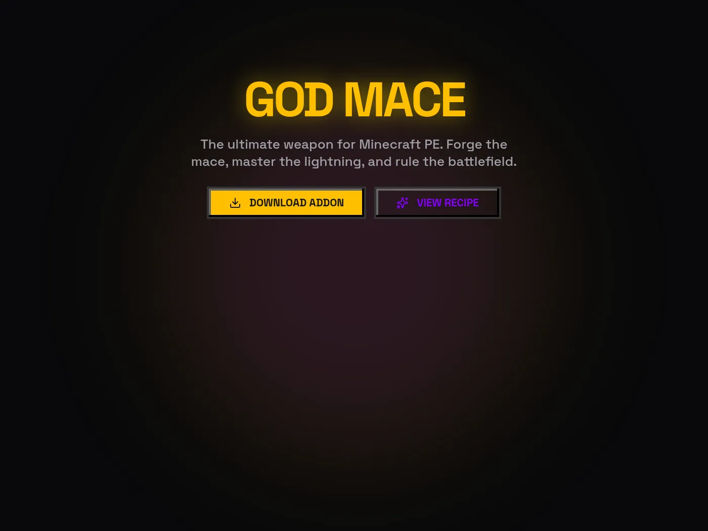 God Mace Minecraft Addon