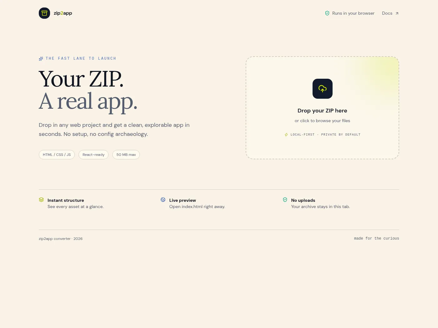 Zip2App Converter