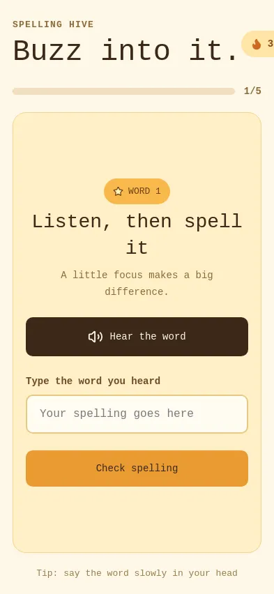 Spelling Hive